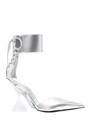 Attico Morgan 105mm Wedge Pumps - Silver