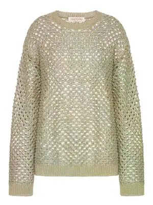 Valentino Garavani Sequinned Sweater - Neutrals