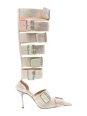 Giuseppe Di Morabito 100mm Embellished Knee-high Boots - Silver