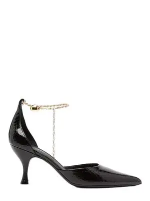 FERRAGAMO 80mm Logo-engraved Leather Pumps - Black