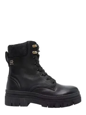 TOMMY HILFIGER Monogram-Embroidered Boots