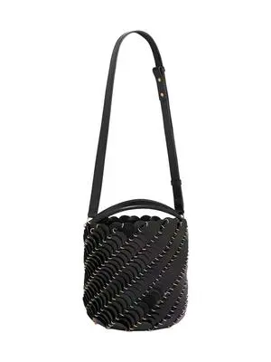 Rabanne Pacoïo Leather Bucket Bag - Black