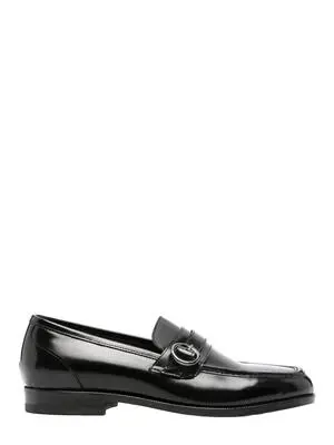 Tagliatore Buckled Leather Loafers - Black