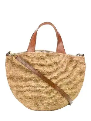 IBELIV Woven Top-handle Tote - Neutrals