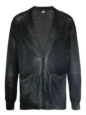Avant Toi Washed Linen Cardigan - Blue