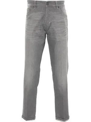 PT TORINO Stonewashed Tapered Jeans - Grey