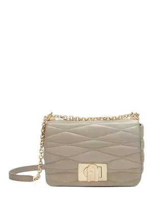 Furla Quilted Crossbody Bag Neutrals