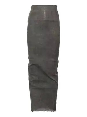 Rick Owens Dirt Pillar Maxi Pencil Skirt - Grey