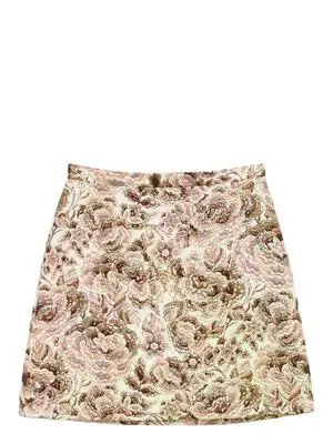 Valentino Garavani Matelassé Floral Mini Skirt - Neutrals