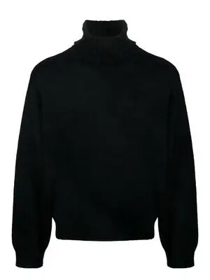 CHARLES JEFFREY Slouchy-hood Felted Jumper - Black