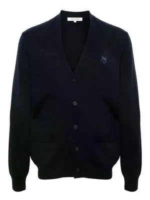 Maison Kitsuné Chillax Fox Wool Cardigan - Blue