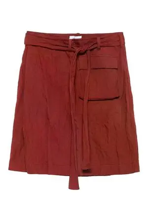 FERRAGAMO Wrap Mini Skirt - Red