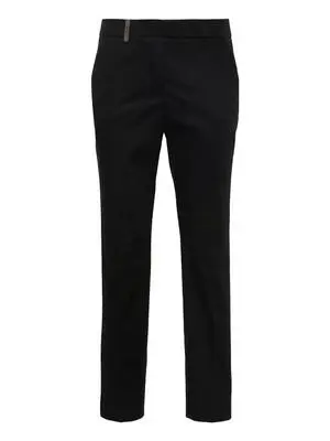 Peserico Cropped Slim-fit Trousers - Black