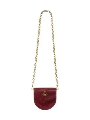 VIVIENNE WESTWOOD Lizard Saddle Crossbody Bag - Red