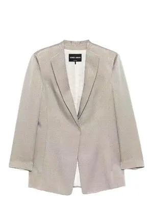 Giorgio Armani Jacquard Blazer - Grey