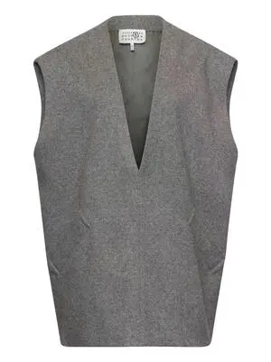 MAISON MARGIELA Mélange-effect Felted Vest - Grey