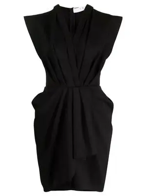 IRO PARIS Pheao Draped Wool Dress - Black