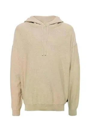 IRO PARIS Ribbed-edge Knitted Hoodie - Neutrals