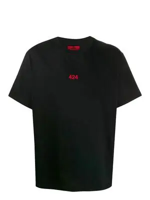 424 Logo-embroidered Short-sleeved T-shirt - Black