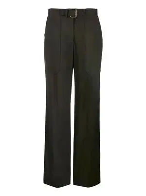 REJINA PYO Andie Straight-leg Wool Trousers - Brown
