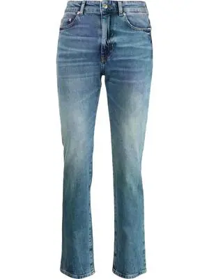 CHIARA FERRAGNI Logo-patch Straight-leg Jeans - Blue