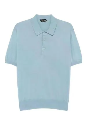 TOM FORD Cotton Polo Shirt - Blue