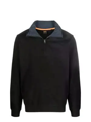 BOSS High-neck Hooded Sweatshirt - Black