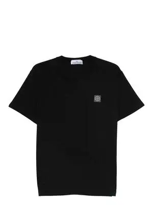 Stone Island Compass-motif T-shirt Black