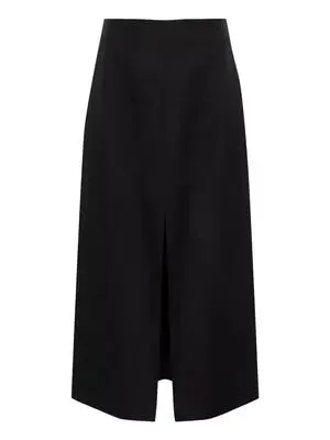 GOLDEN GOOSE A-line Virgin Wool Midi Skirt - Black