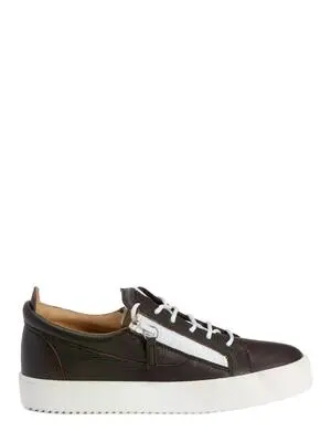 GIUSEPPE ZANOTTI Frankie Double-zip Low-top Sneakers - Brown