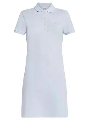 Lacoste Logo-appliqué Cotton Polo Dress - Blue