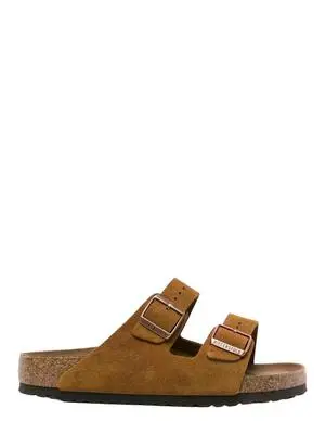 BIRKENSTOCK Arizona Suede Slides Brown