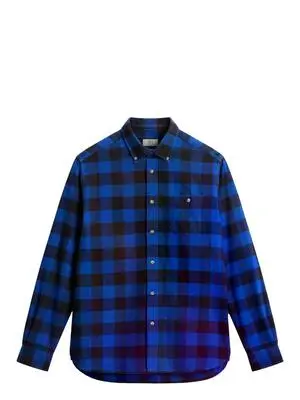 Woolrich Check Pattern Flannel Shirt - Blue