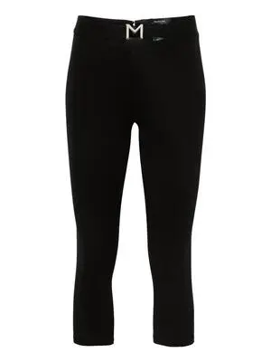 MUGLER Logo Plaque Knee-Length Trousers