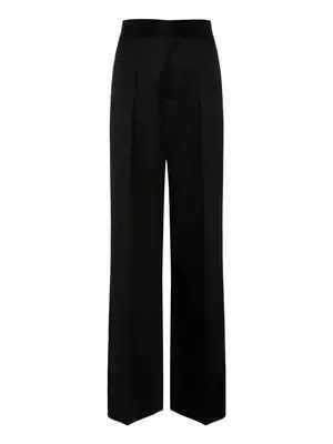 Moschino Tailored Virgin Wool Trousers - Black