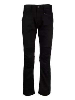 Junya Watanabe Panel-detail Cropped Skinny Trousers - Black