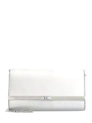 Michael Kors Mona Metallic Clutch Bag - Grey