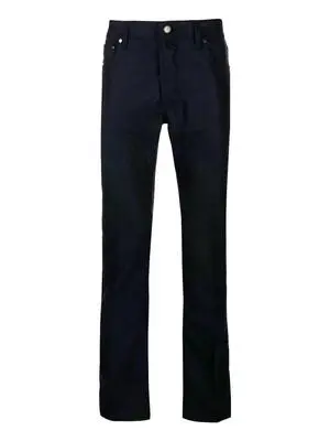 Jacob Cohen Bard Slim-cut Flannel Trousers - Blue