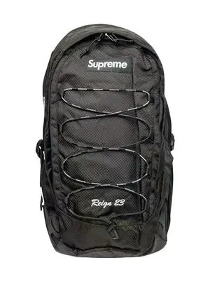 Supreme Logo-Patch Backpack Black