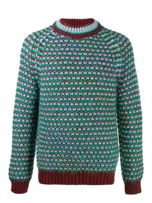 Marni Patterned Knit Jumper - Red