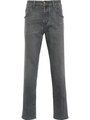 Jacob Cohen Scott Slim-fit Mid-rise Jeans - Grey