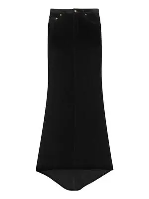 Saint Laurent Velvet-effect Mermaid Skirt - Black