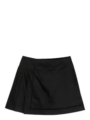 Shiatzy Chen Pleated Cotton Miniskirt - Black