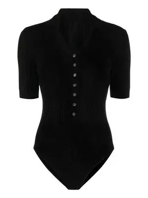 Jacquemus Le Body Yauco Polo Bodysuit - Black