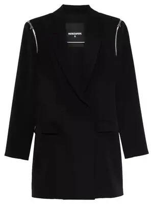 Patrizia Pepe Detachable-sleeve Mini Dress - Black