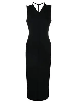 Khaite Terri V-neck Maxi Dress - Black