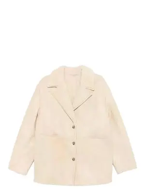Loulou De Saison Lambskin Suede Coat - Neutrals