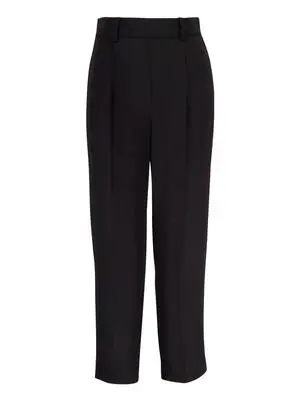 Vince High-waist Tapered-leg Trousers - Black