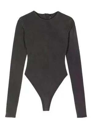 ENTIRE STUDIOS Round-neck Jersey Bodysuit - Black