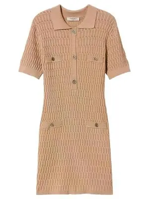 TWINSET Button-up Knit Minidress - Brown